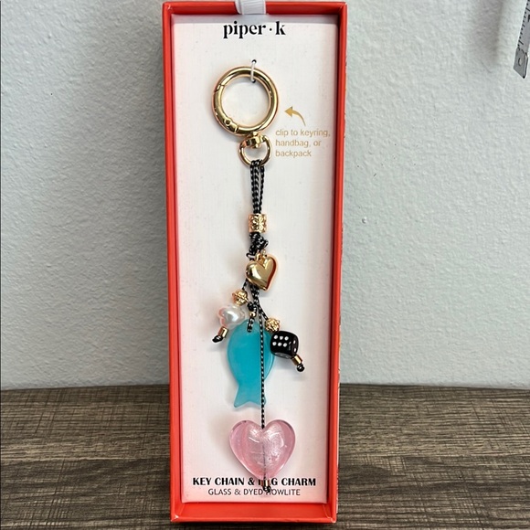 Piper K | Accessories | Piper K Fish And Heart Bag Charm | Poshmark